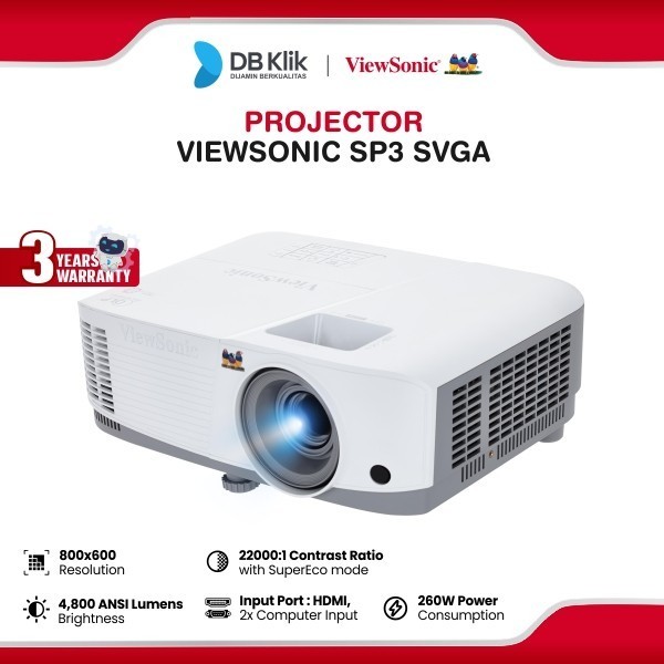 Jual Viewsonic Projector Sp3 Svga 4800 Ansi Lumens | Shopee Indonesia