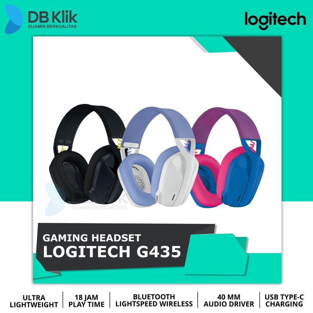 Jual Logitech G435 Headset Gaming Lightspeed Wireless - G435 | Shopee ...