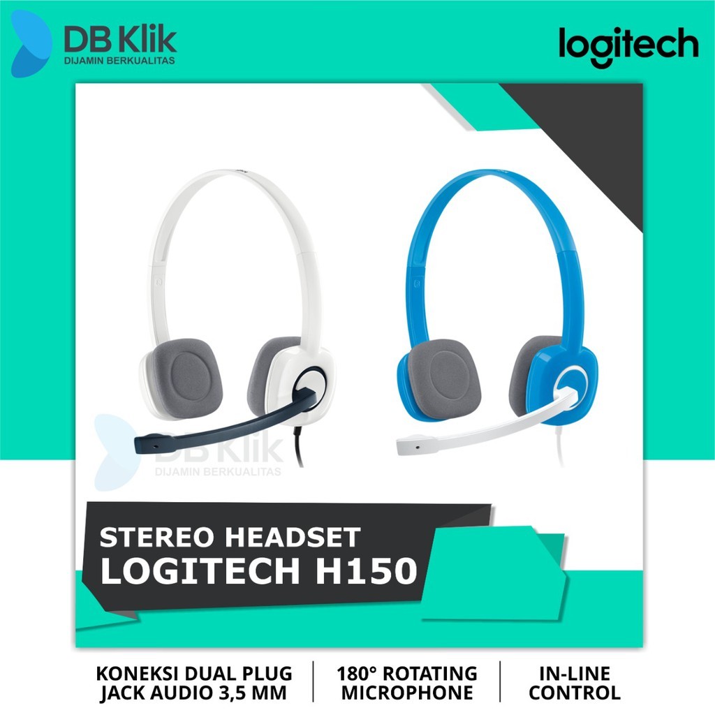 Jual Logitech H150 Headset Stereo Wirred Built in Microphone | Shopee ...