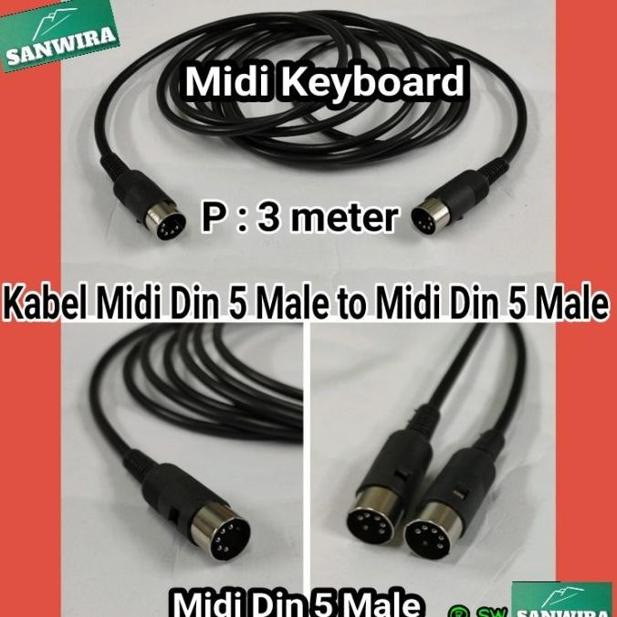 Jual Kabel Midi Din 5 Male to Midi Din 5 Male - panjang : 3 meter ...