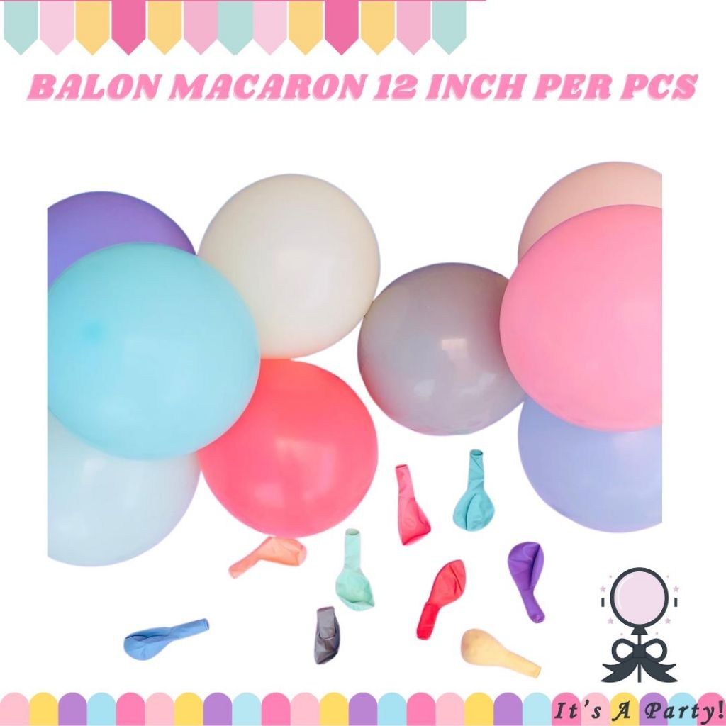 Jual Balon Latex Macaron 12 Inch 1Pcs Balon Pastel Balon Pastel Balon ...
