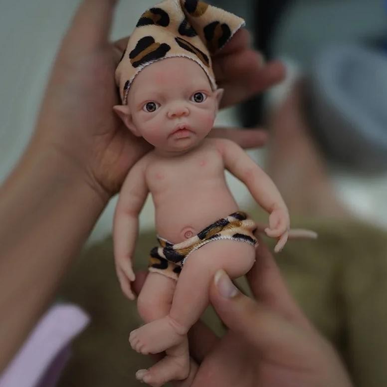 Jual 7 inch mini silicone elf girl,real life reborn elf doll,lifelike ...