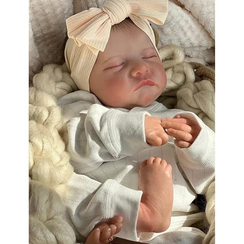 Jual 18inch reborn baby dolls newborn sleeping levi multi-layers ...