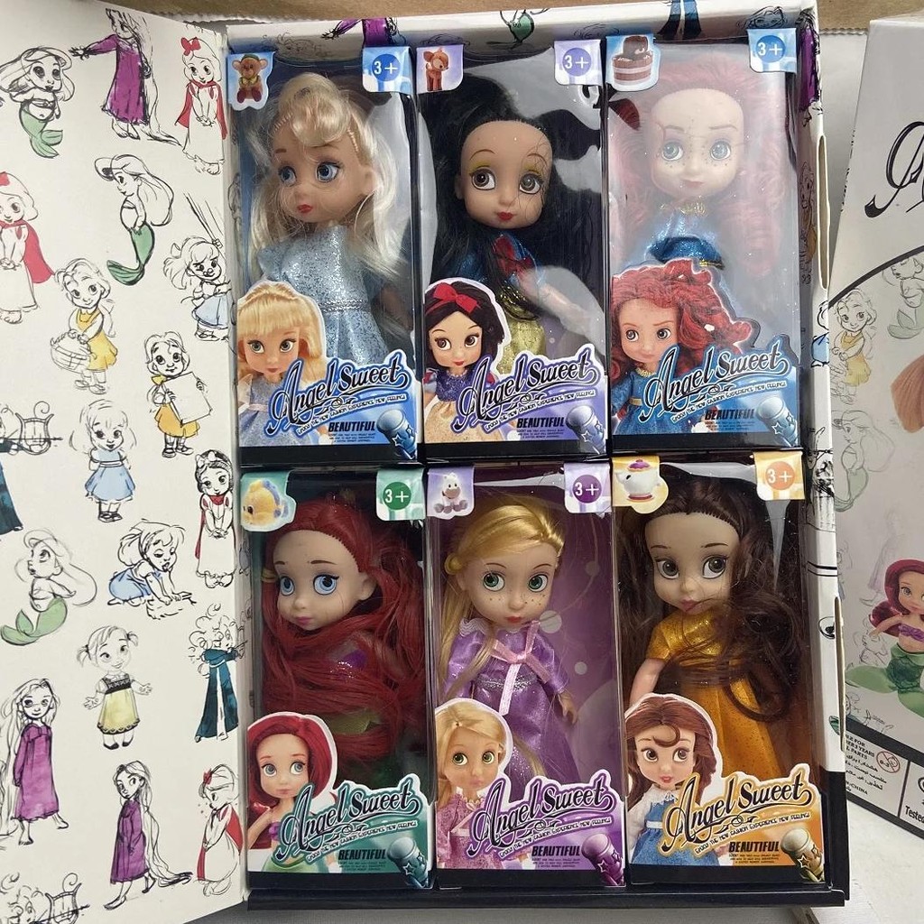 Jual disney princess mini doll snow white rapunzel ariel belle kawaii ...