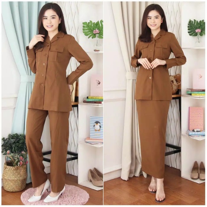 Jual Jual blazer baju kerja kantor seragam dinas Pemda baju khaki seragam khaki | Shopee Indonesia
