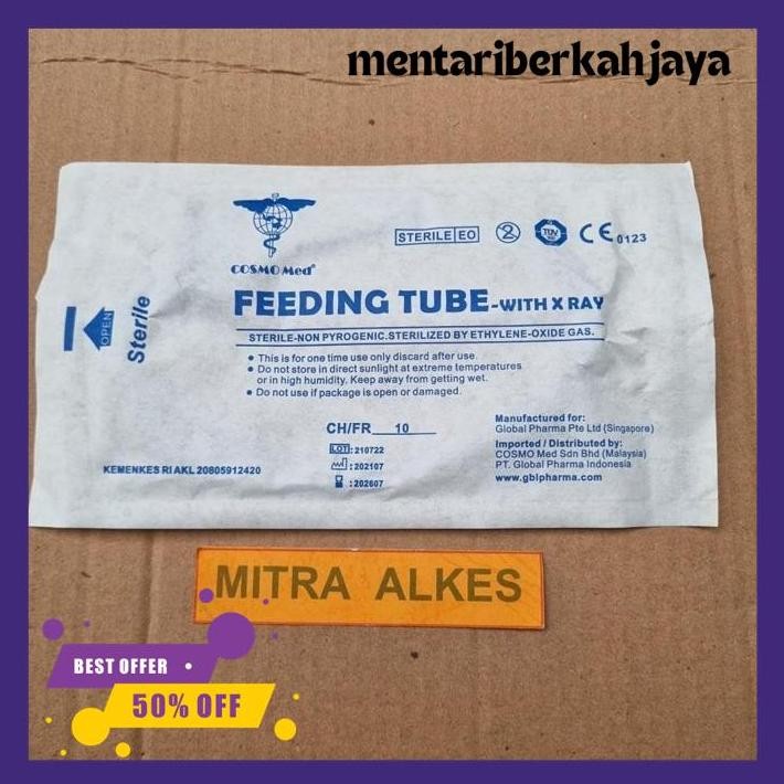 Jual FEEDING TUBE FR 6 FR 8 FR 10 COSMO MED. NGT SELANG MAKAN COSMOMED. TERDEPAN | Shopee Indonesia