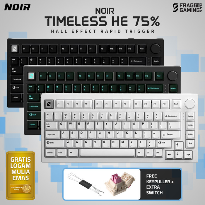 Jual Noir Timeless HE 75% Hall Effect Rapid Trigger Magnetic Keyboard ...