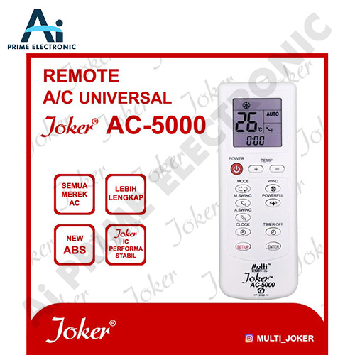 Jual ORIGINAL JOKER AC 5000 Remote AC Universal Semua Merk AC Lengkap ...