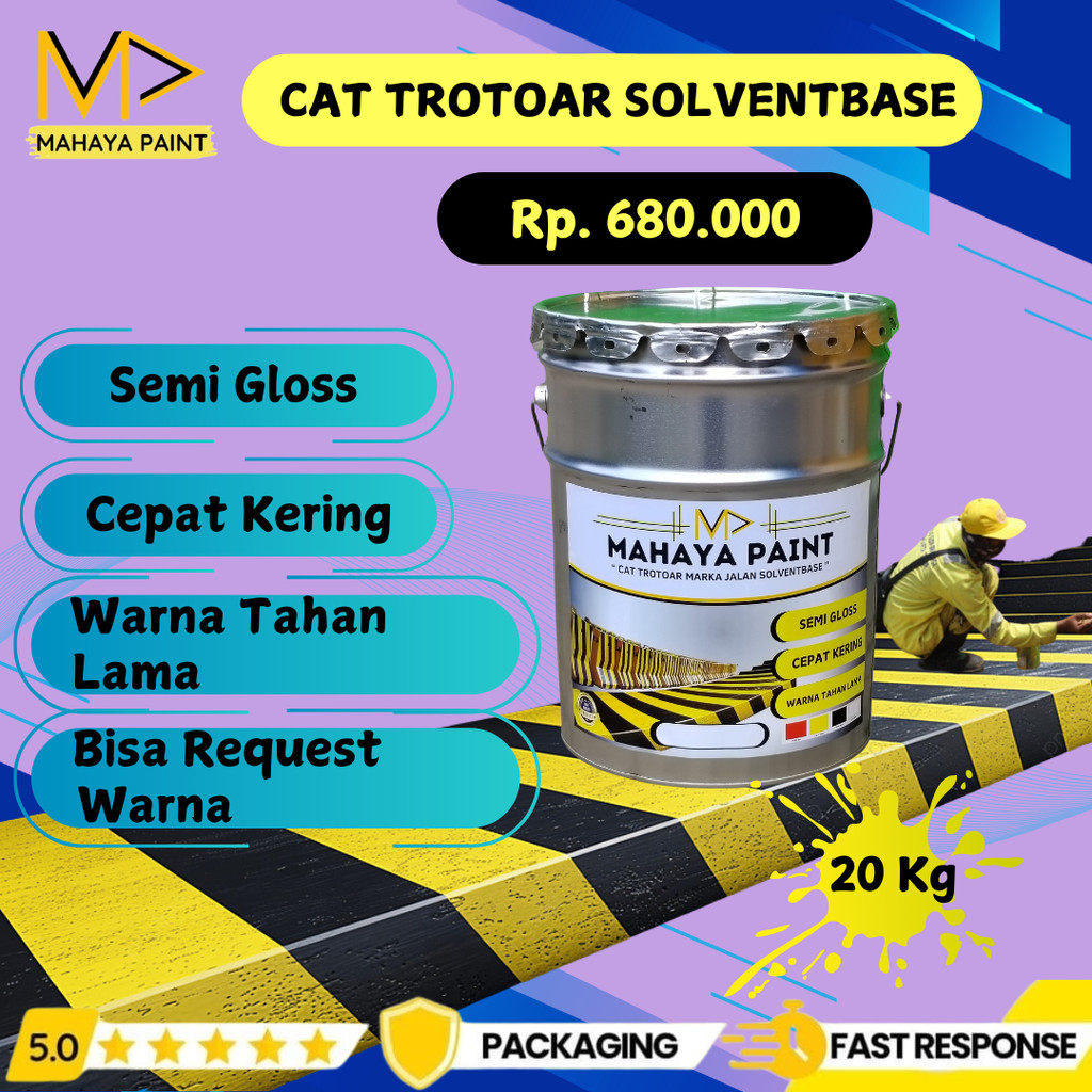 Jual Cat Trotoar Cat Marka Jalan/Cat kanstin 20kg Mahaya Paint | Shopee ...
