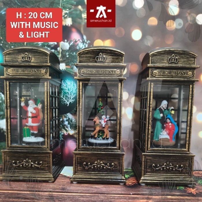 Jual Christmas Lampion Musical Snowglobe Dekorasi Souvenir Natal LED ...