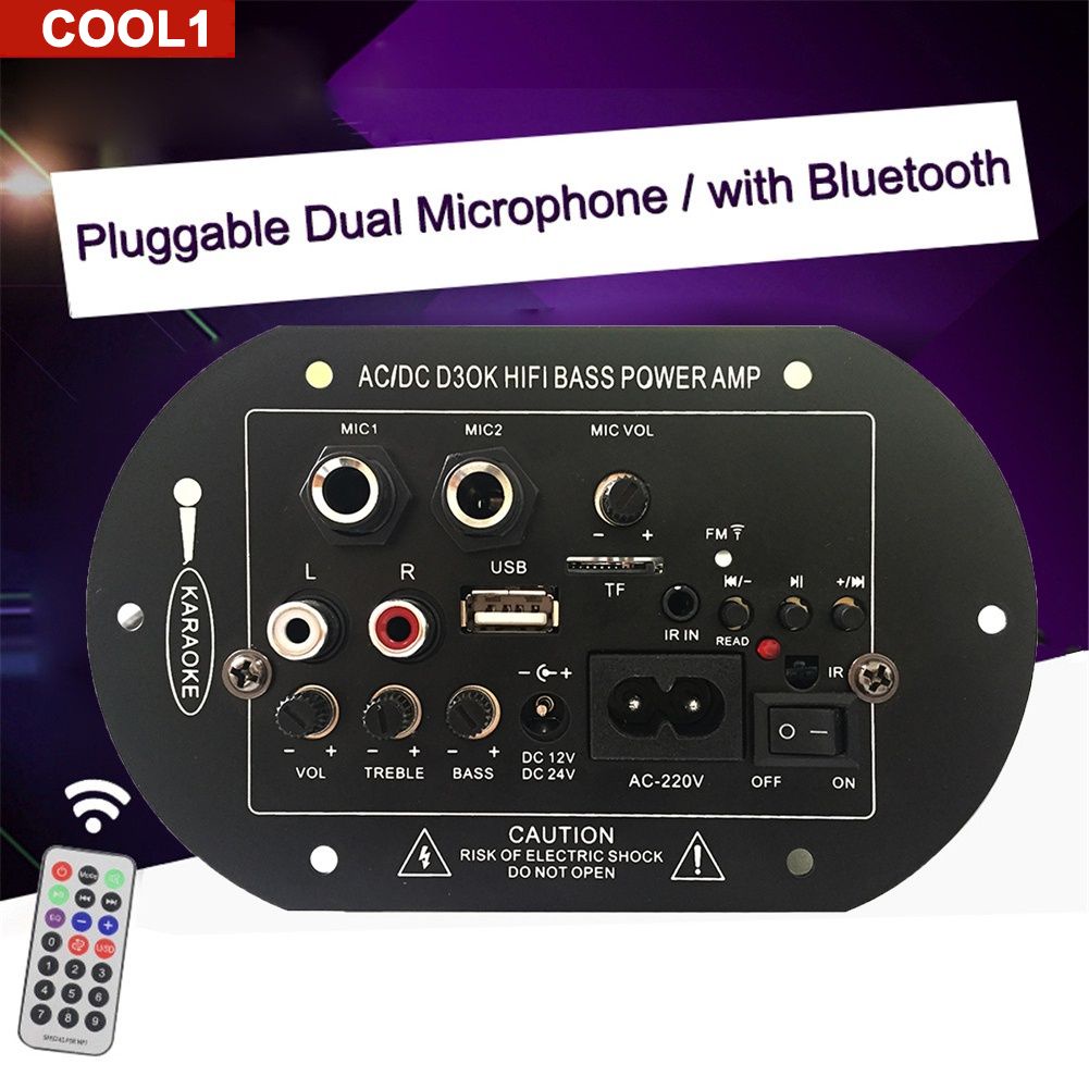 Jual Siap/COD 8 "/ 10" Papan Amplifier 12V24V220V Bluetooth FM Radio ...
