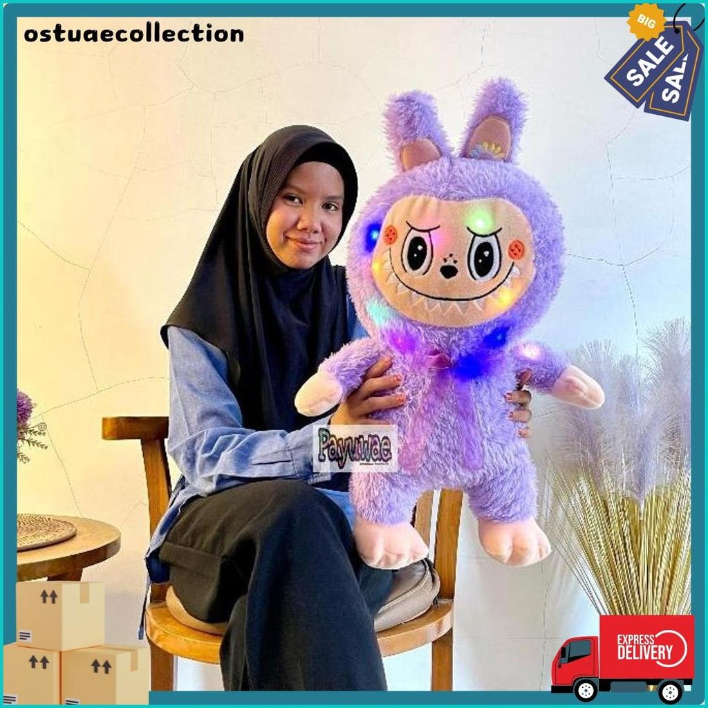Jual Boneka Labubu Tinggi 60Cm Pakai Lampu Led Nyala The Monster ...