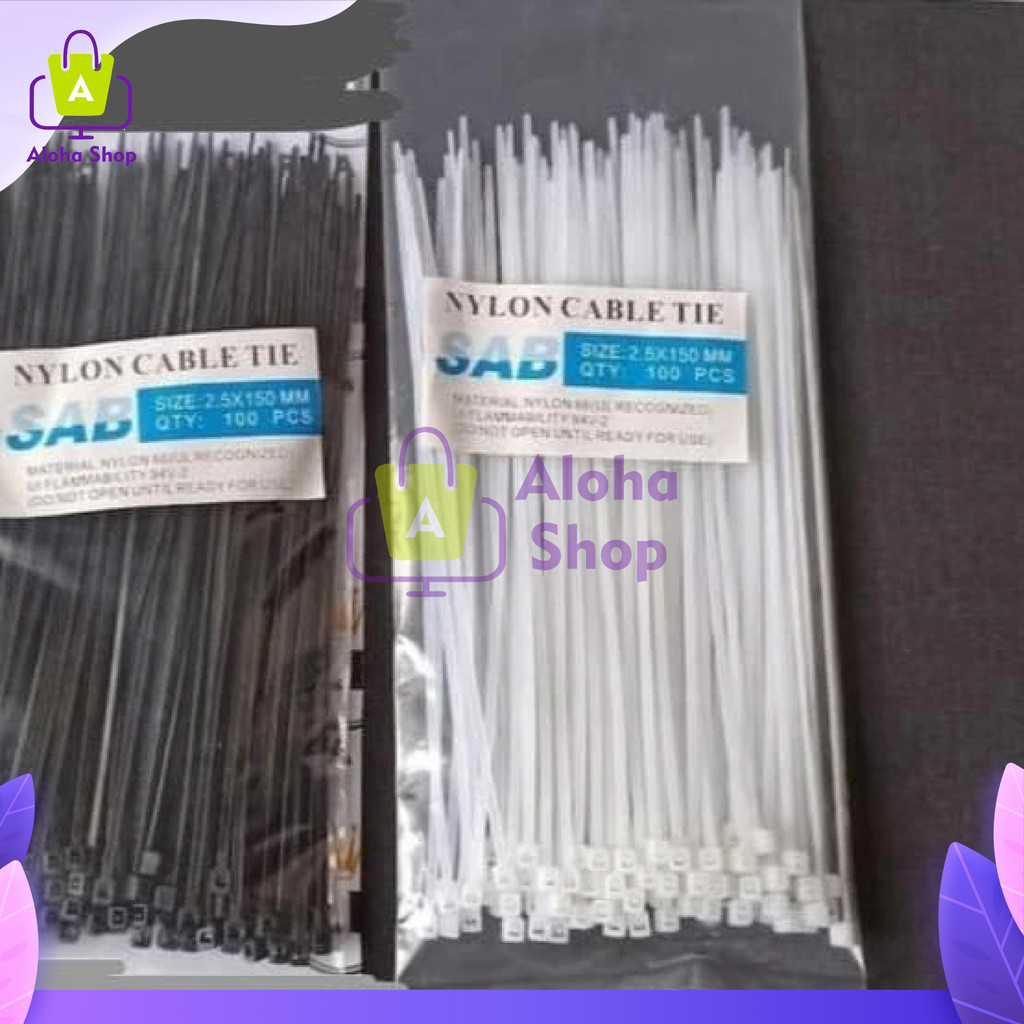 Jual AS Cable Tali Ties 15cm Per Pack Isi 100pcs Pengikat Kabel Ties ...