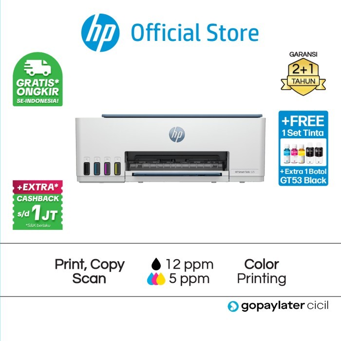 Jual Printer HP 525 Smart Ink Tank AIO USB ( Print Scan Copy ) | Shopee ...