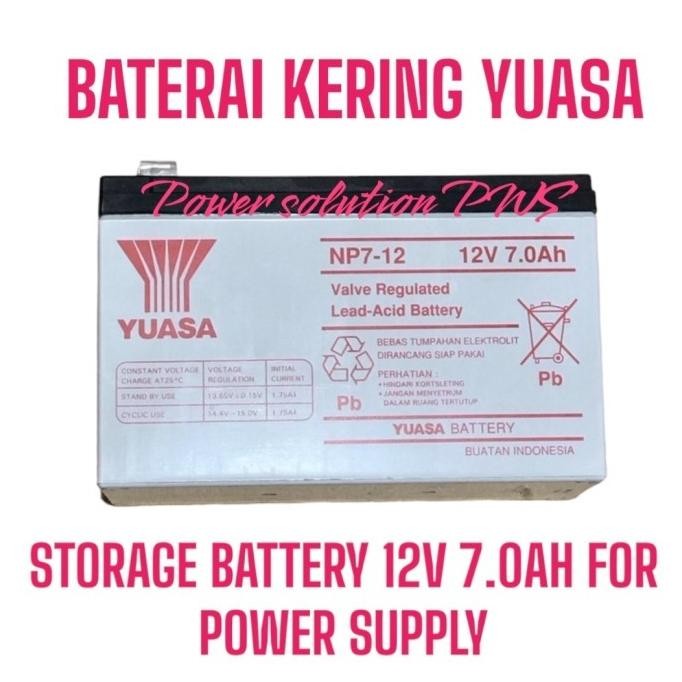 Jual Battery Backup Lock Power Supply Access Control Door Aki Yuasa 12V ...