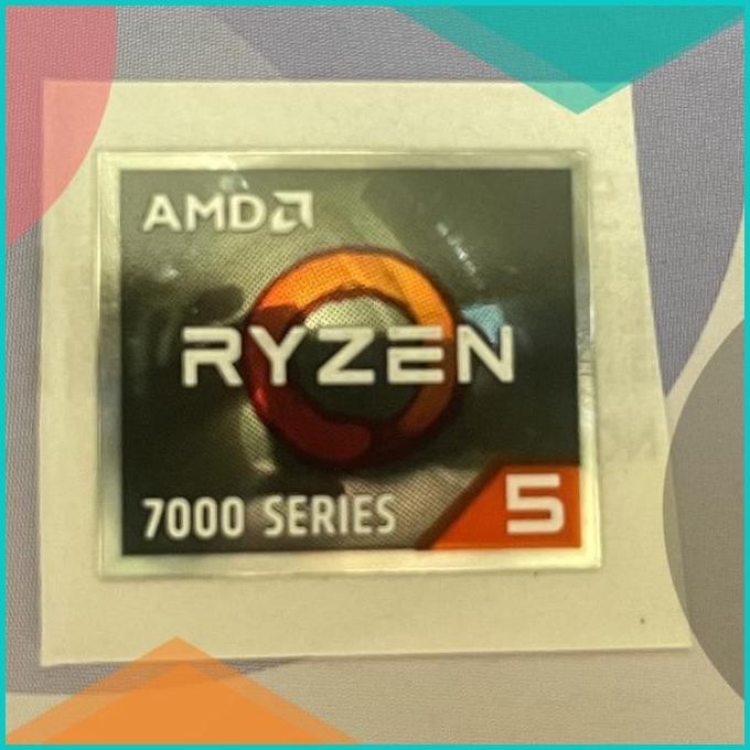 Jual Sticker stiker logo AMD Ryzen 5 7000 Series gen7 original 11OKTZ4 ...