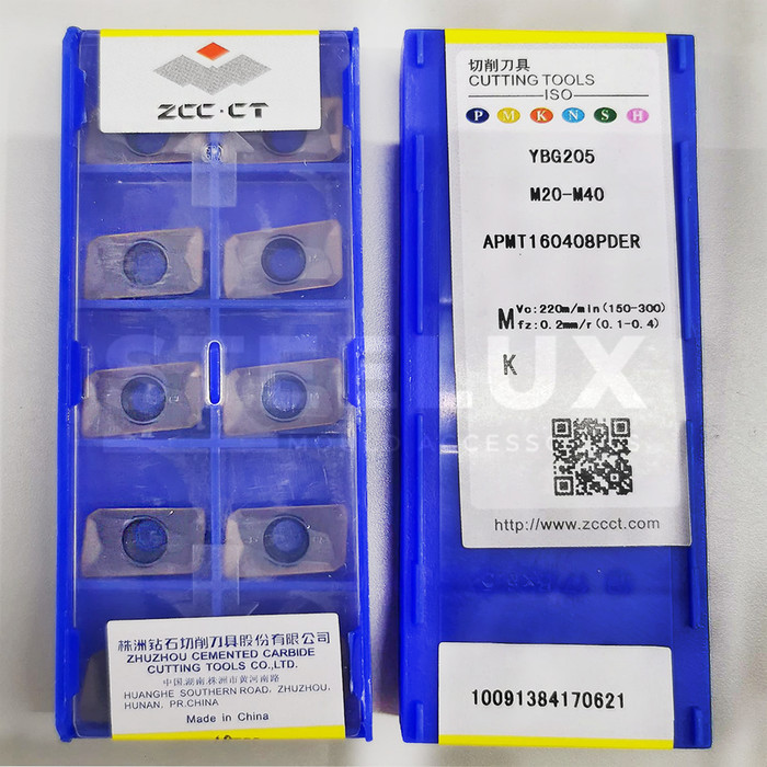 Jual Insert Carbide ZCC CT APMT160408PDER YBG205 APMT 160408 PDER 1604 ...