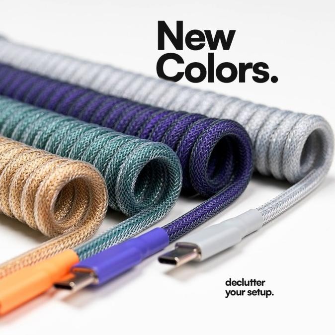 Jual Promo Type C New Color Coiled Cable Mechanical Keyboard Aviator By ...