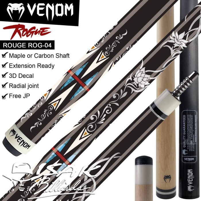 Jual HARGA DISC - Venom Rogue ROG-04 Pool Cue - Radial Maple Carbon Ext ...