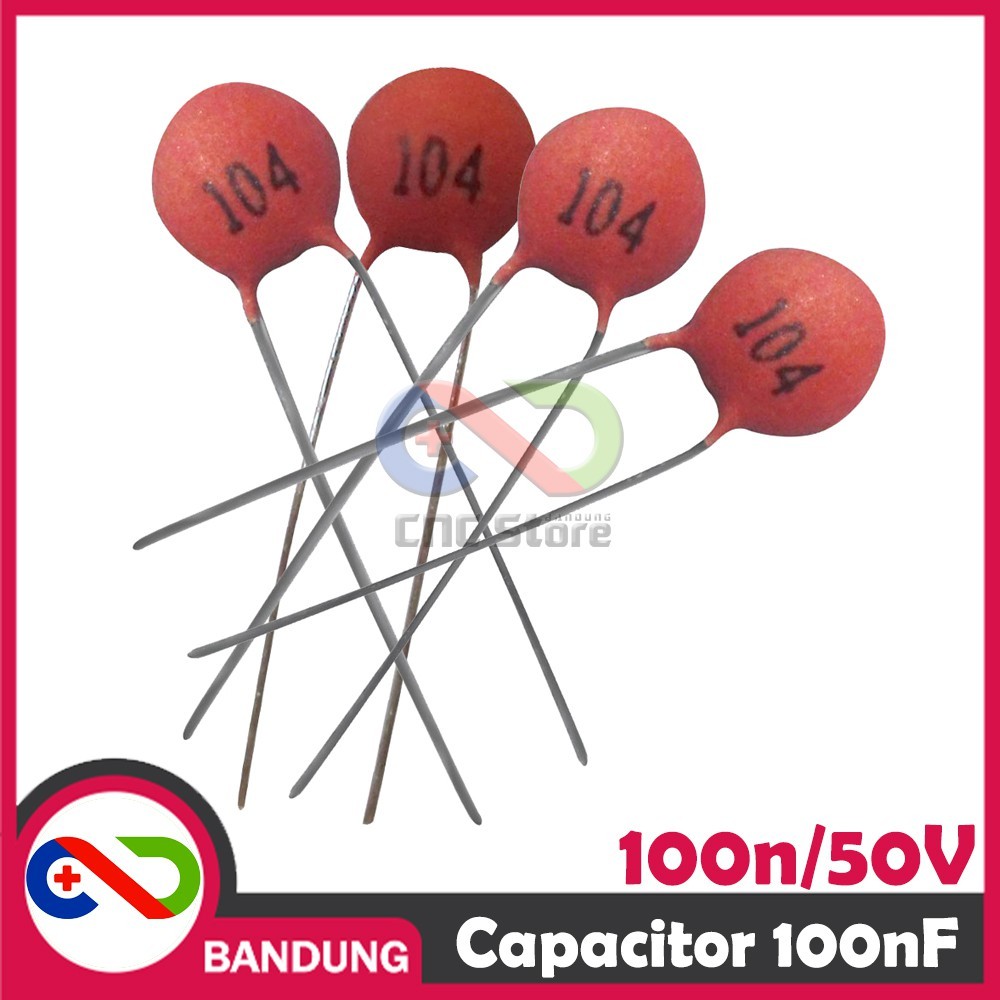 Jual 10PCS CAPACITOR CERAMIC KAPASITOR KERAMIK 100NF 104 0.1uF 50V 10pcs | Shopee Indonesia