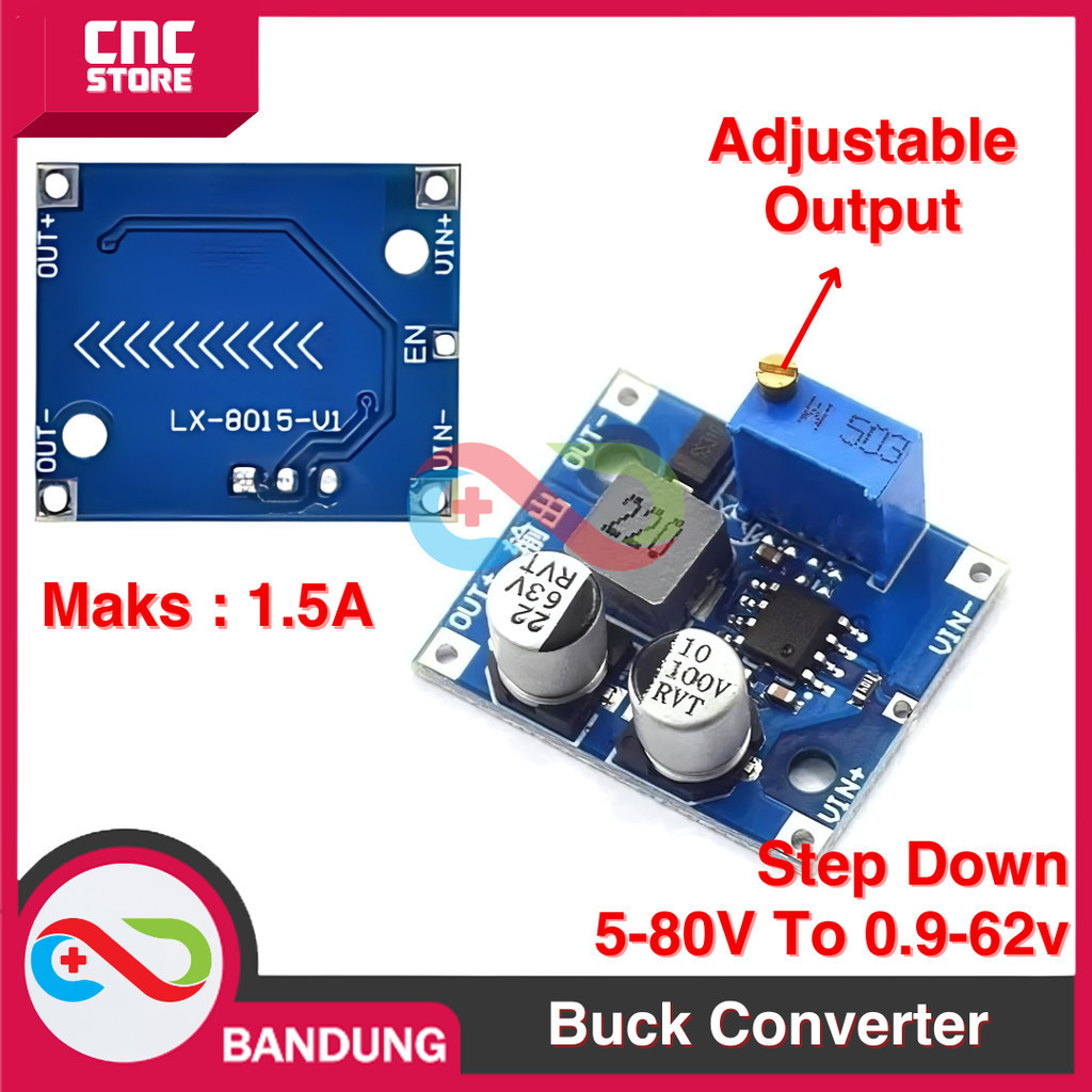 Jual DC adjustable step-down module input 5-80V To 0.9-62V DC-DC buck ...