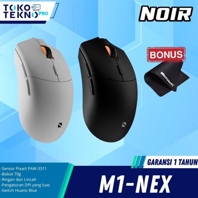 Jual NOIR M1 LITE WIRELESS GAMING MOUSE PMW-3325 GARANSI RESMI | Shopee ...