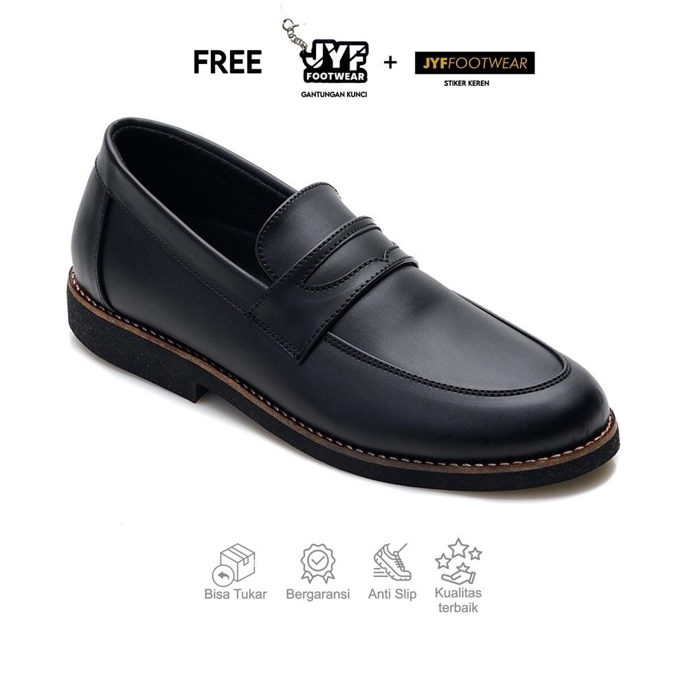 Jual Sale Jyf - Cross Black Sepatu Loafers Pria Formal Kantor Kerja ...