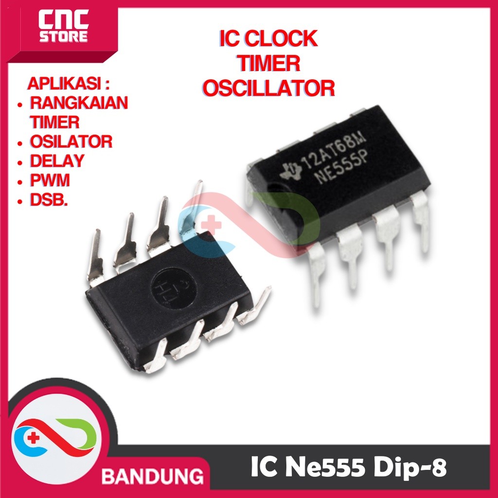 Jual Ne555 Dip-8 Ne555p 555 Clock Timer Oscillator Ic | Shopee Indonesia