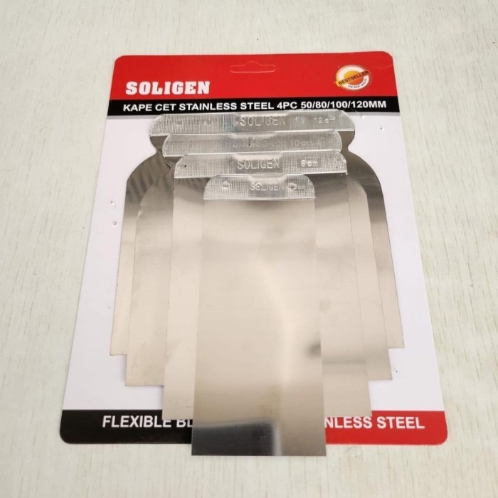 Jual Kape Set Stainless 4 pcs Soligen / Skrap besi dempul / Scrapper ...