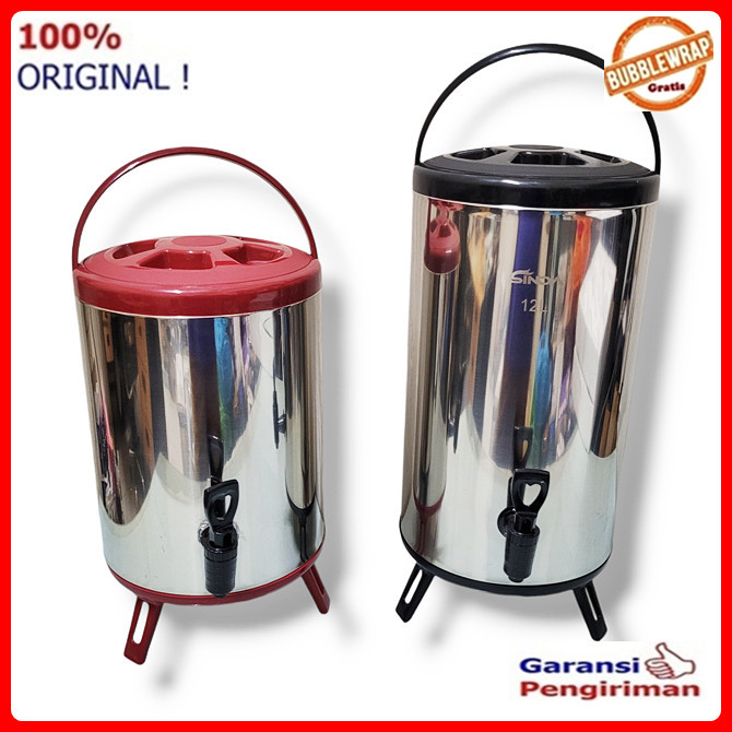 Jual Termos dispenser air panas dan dingin Water jug stainless 8 liter ...