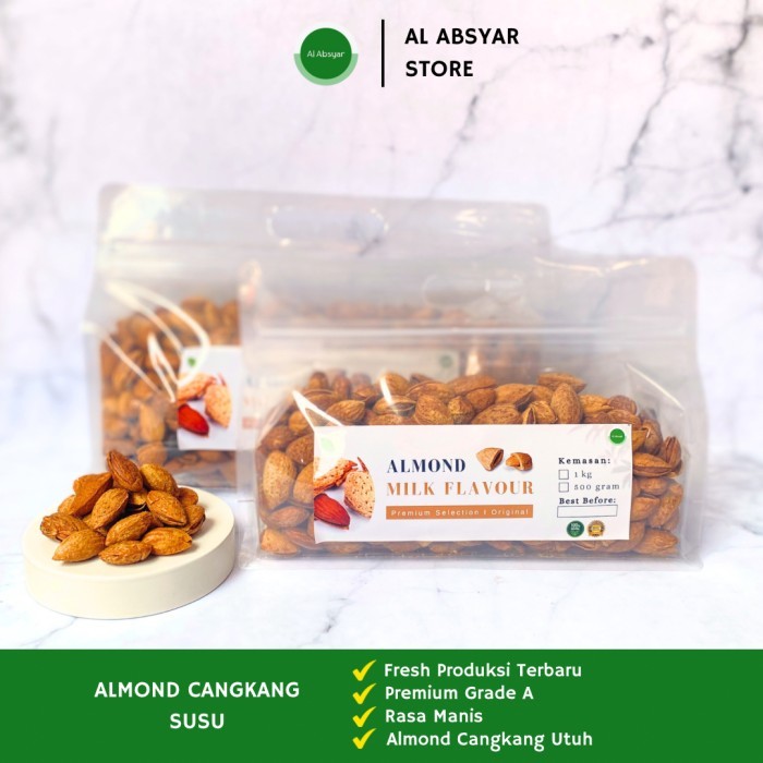 Jual Legend Almond Cangkang Susu Butter Milk 1 Kg Roasted Healthy Food ...