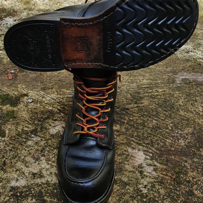 Jual RED WING BLACK BECKMAN MOC TOE WORK BOOTS LIMITED EDITION MADE IN USA | Shopee Indonesia