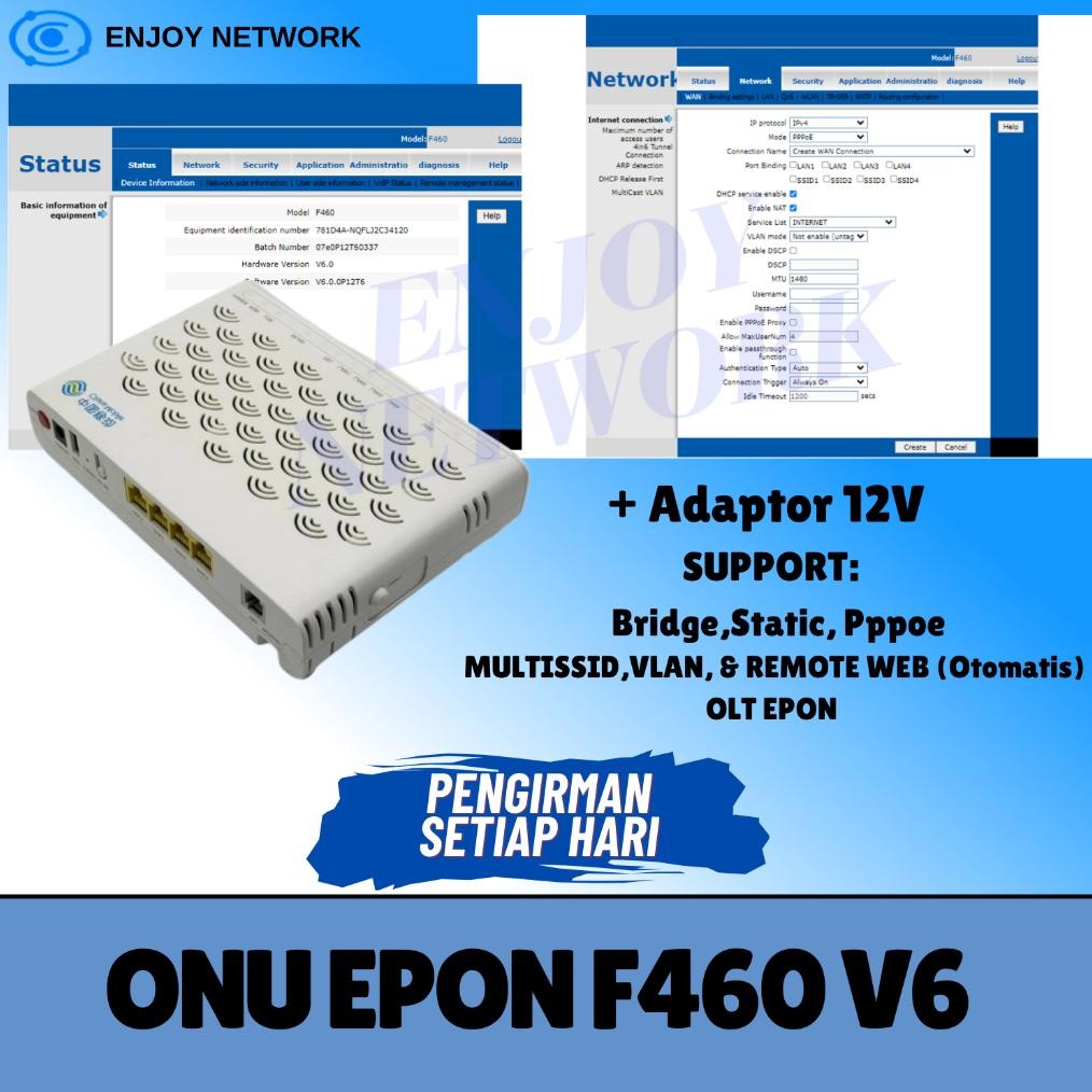 Jual ONU EPON F460 V6 + Dengan Adaptor | Shopee Indonesia