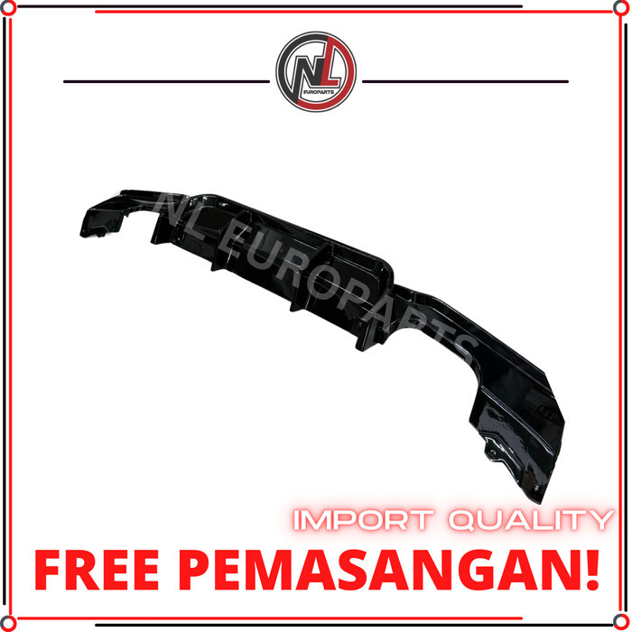 Jual DIFFUSER F30 NL STYLE BLACK GLOSS QUAD BMW F30 M PERFORMANCE ...