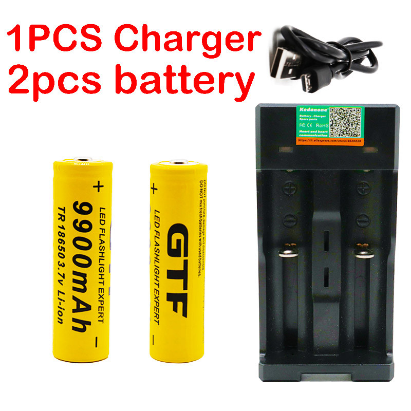 Jual New 18650 battery 3.7V 9900mAh recharab lion battery | Shopee ...