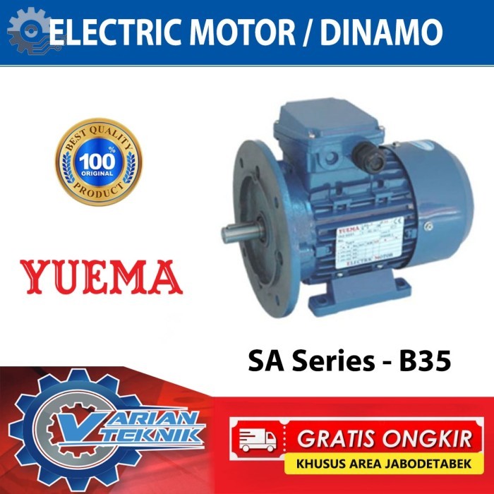 Jual Dinamo / Electric Motor / Induction Motor YUEMA SA B35 6P 1,5KW/2HP 3Phase 380V | Shopee ...