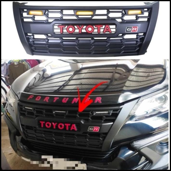 Jual GRATIS ONGKIR GRILL GRILLE FORTUNER GR SPORT 2016-2020 HITAM DOFF ...