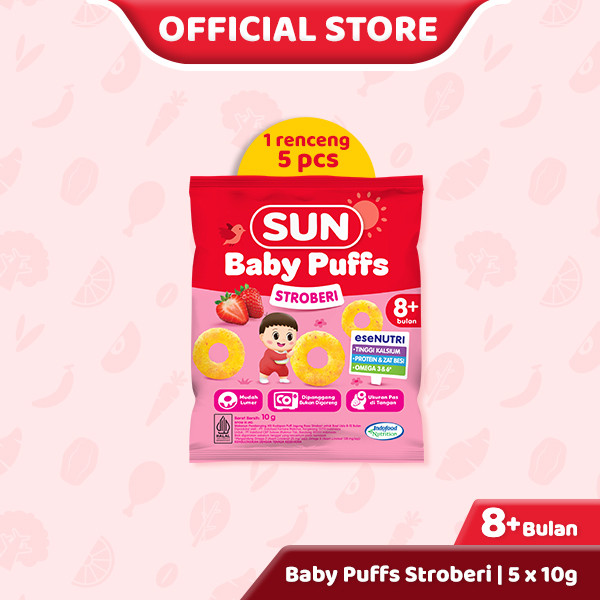 Jual Paket SUN Baby Puffs Stroberi x 5pcs | Shopee Indonesia