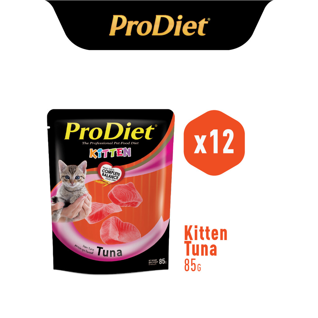 Jual ProDiet Kitten Makanan Anak Kucing Basah Rasa Tuna 85gr - Isi 12 ...