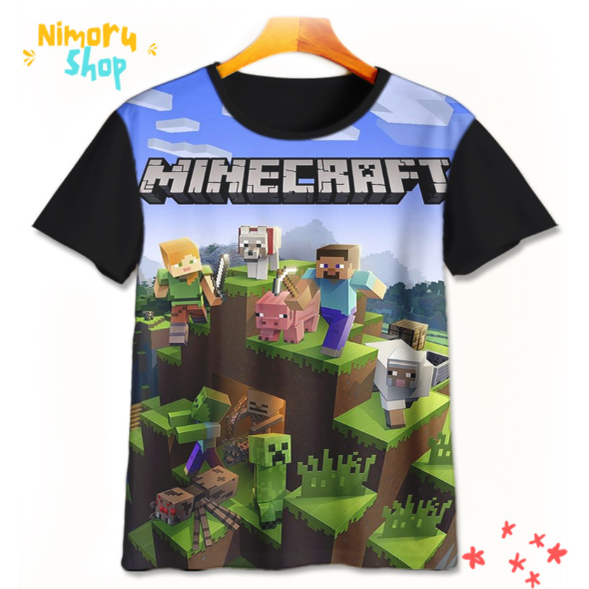 Jual Baju Kaos Anak 3D Minecraft-1-designWD Mine-craft Game Untuk Usia ...