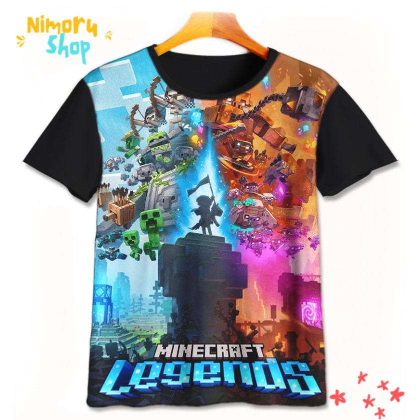 Jual Baju Kaos Anak 3D Minecraft-4-designWD Mine-craft Game Untuk Usia ...