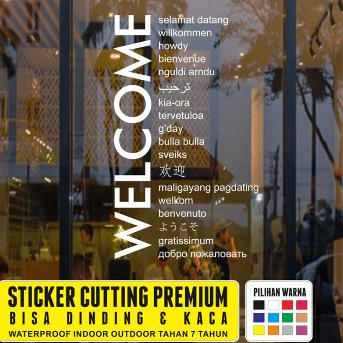 Jual Stiker Dinding Dan Kaca Kafe Resto Selamat Datang Welcome Bahasa ...
