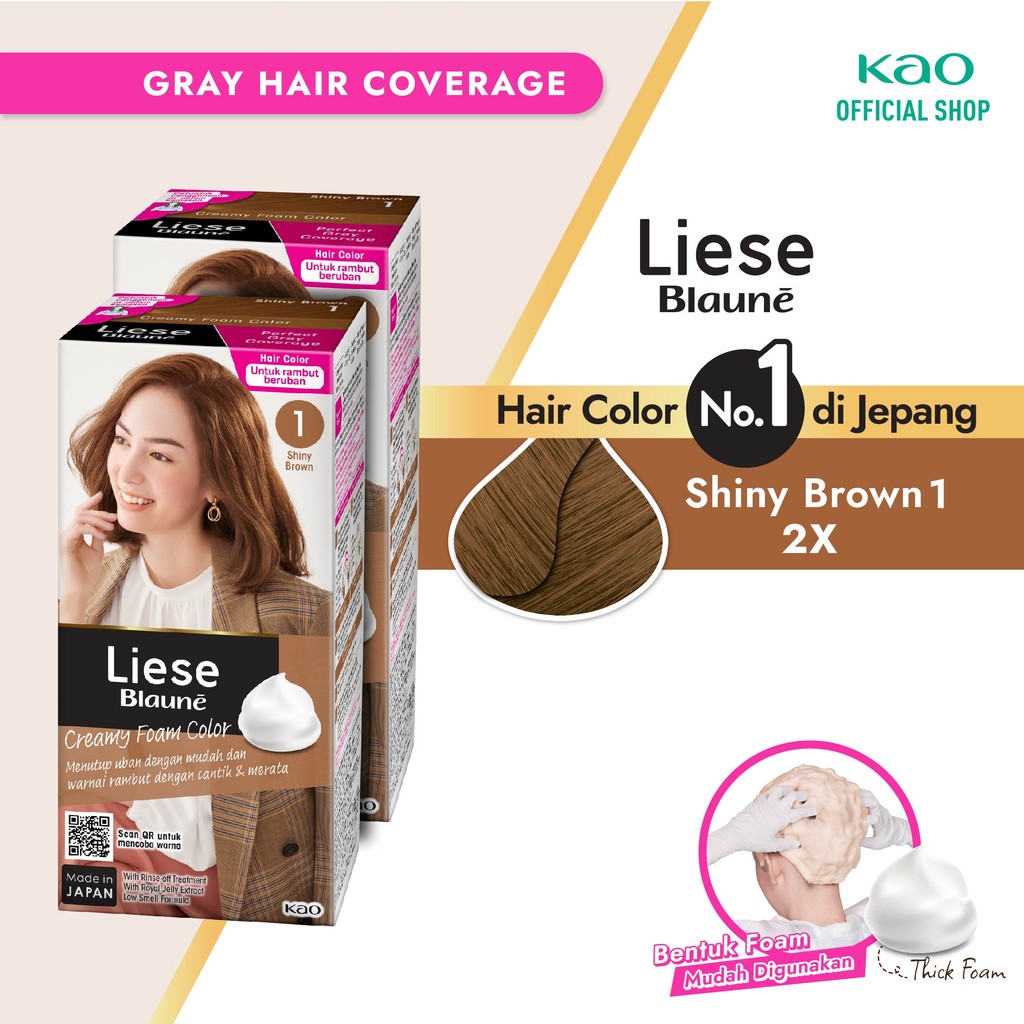 Jual Liese Blaune Bubble Hair Color Cat Pewarna Rambut Shiny Brown ...