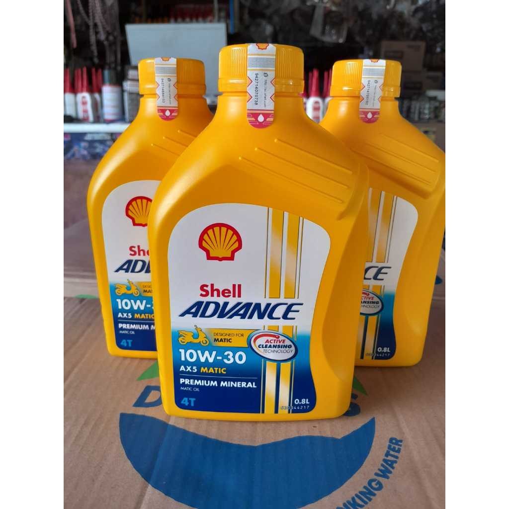 Jual OLI SHELL MATIC SCOOTER 10W-30 AX5 0,8L ORIGINAL | Shopee Indonesia