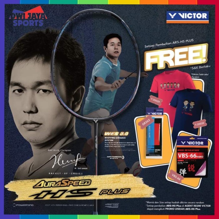 Jual Victor Auraspeed HS Plus ARS-HS Plus Badminton Racket Raket Victor ...