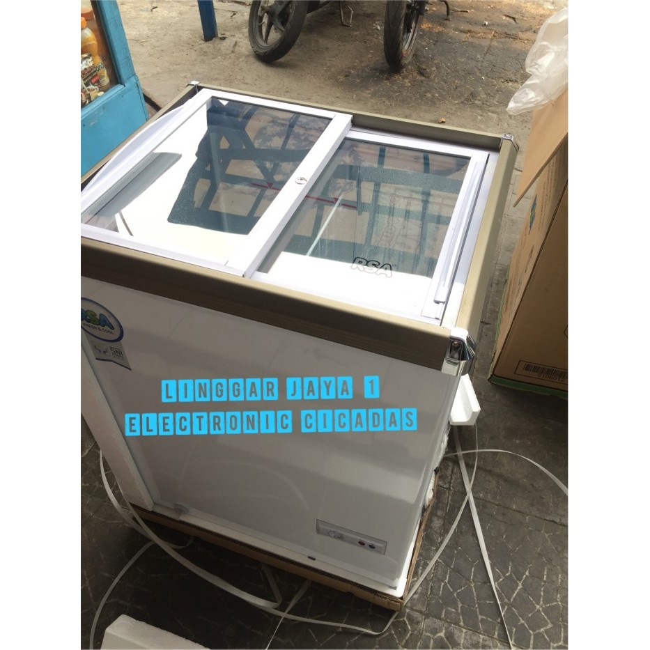 Jual CHEST FREEZER CHILLER BOX BEKU SLIDING KACA GESER RSA 100 LITER XS ...