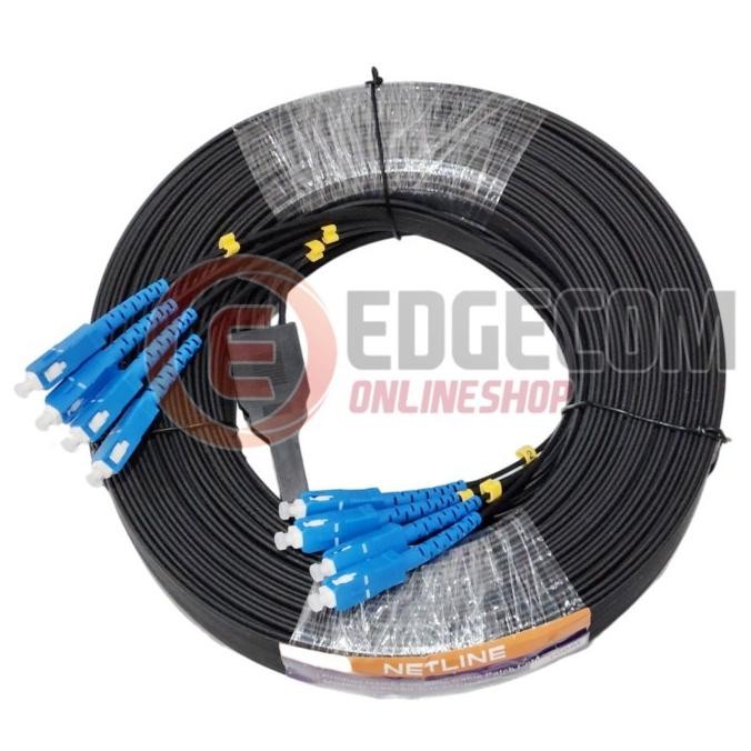 Jual KABEL FIBER OPTIK / OPTIC FO SC 4 CORE PRECON FTTH 50 100 150 200 300 400 500 METER Garansi ...
