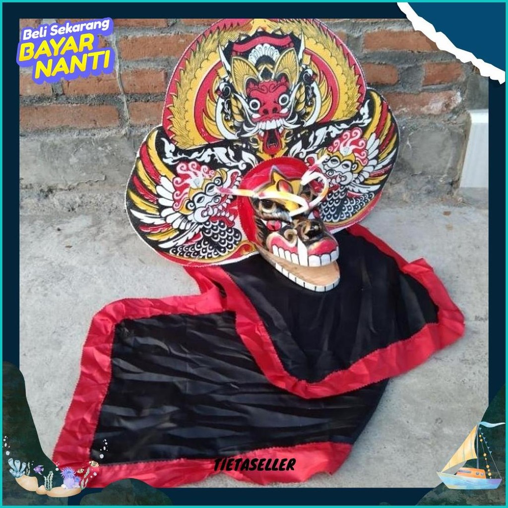 Jual Caplokan Barongan Devil Spon Leak Kuning Kecil Usia 2-4 Tahun Kain ...