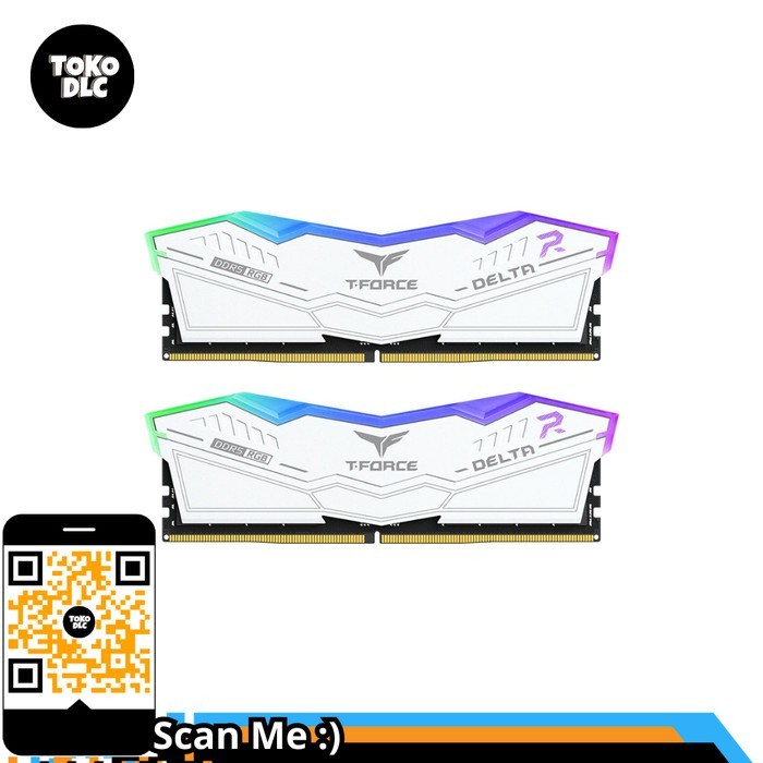 Jual Teamgroup RAM DDR5 T Force Delta ARGB White 64GB ( 2 X 32 GB ...