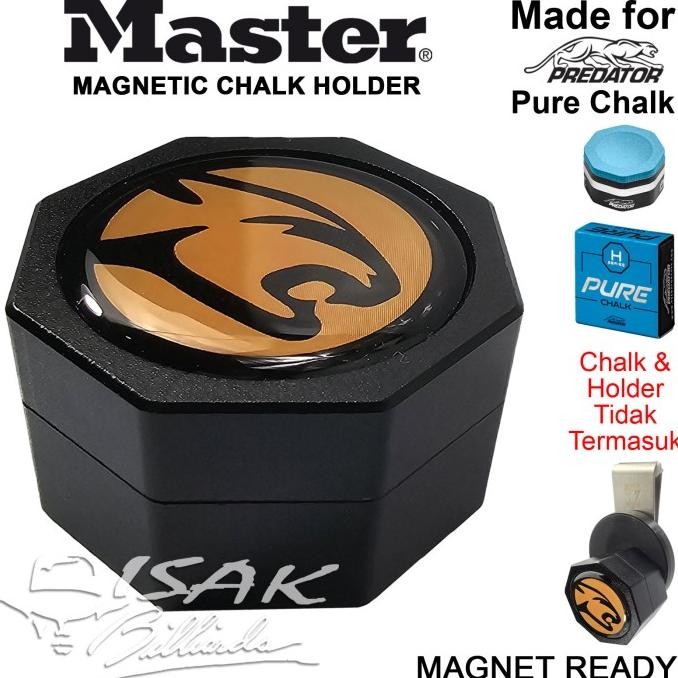 Jual Octagonal Chalk Holder For Predator Pure Chalk - Magnetic Black ...